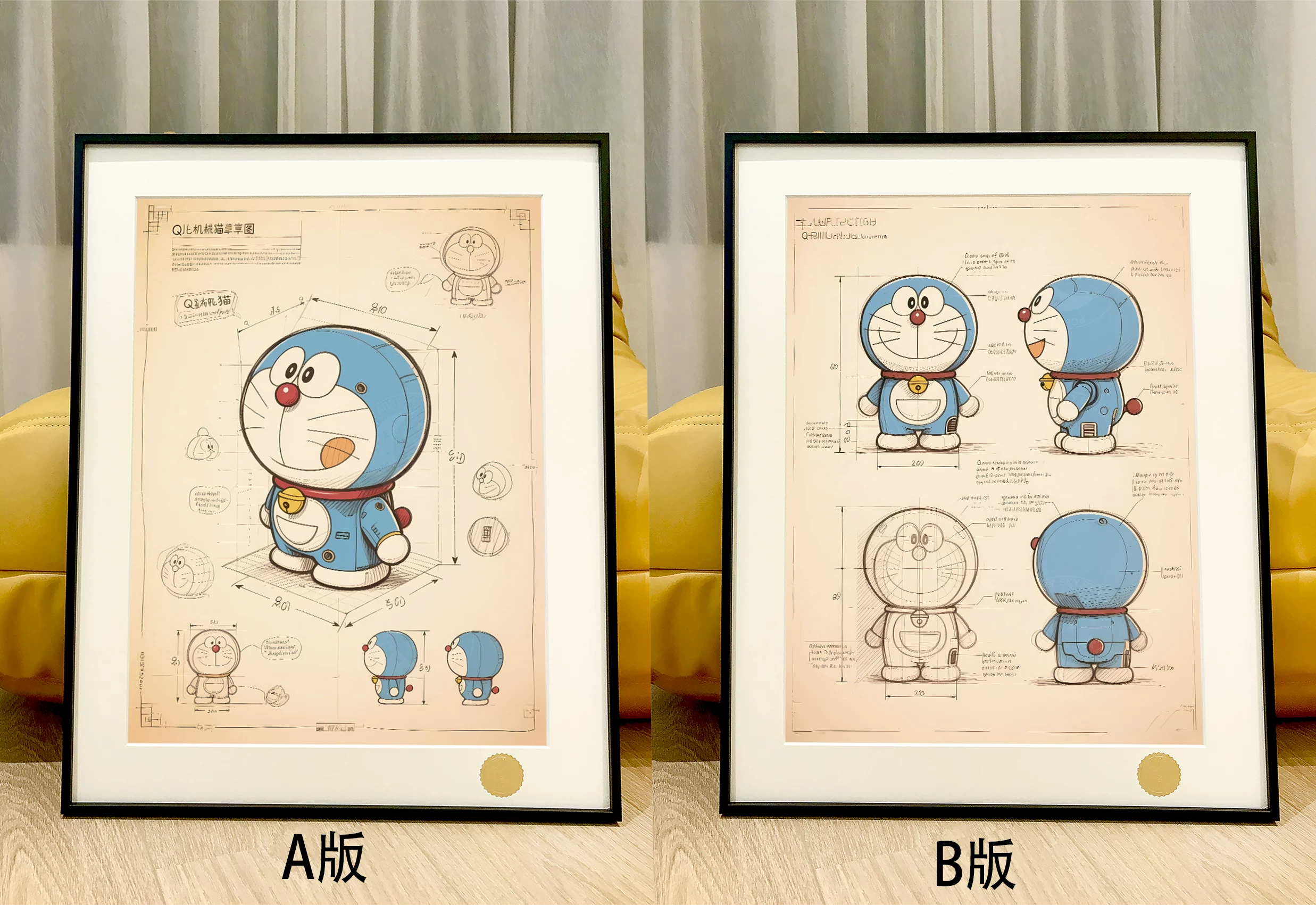 【Pre-sale】Decorative Painting of Design Draft of Doraemon-XingKong ...